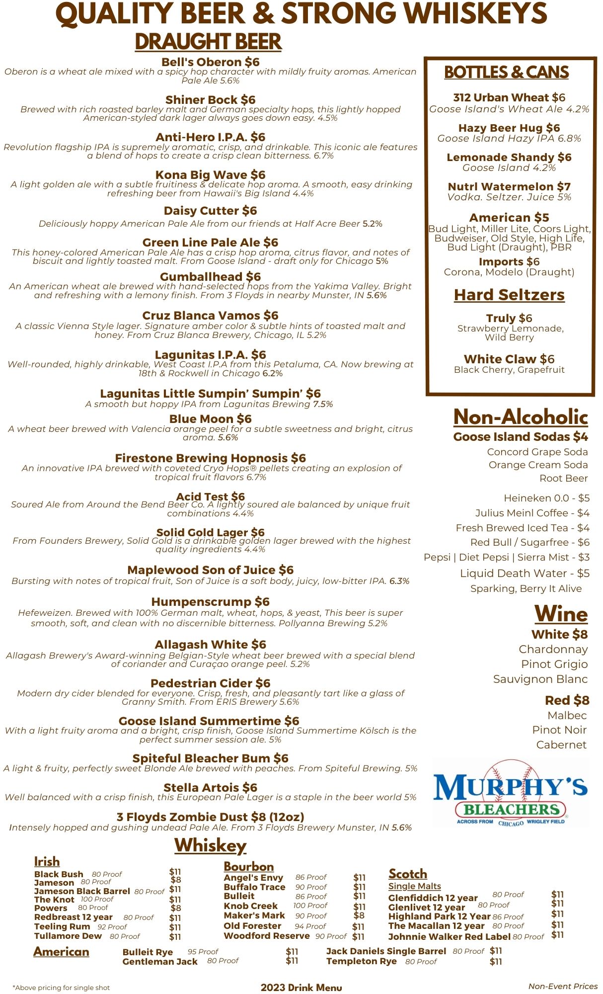 Eat and Drink - Murphy's Bleachers - Chicago's World Famous Sports Bar ...